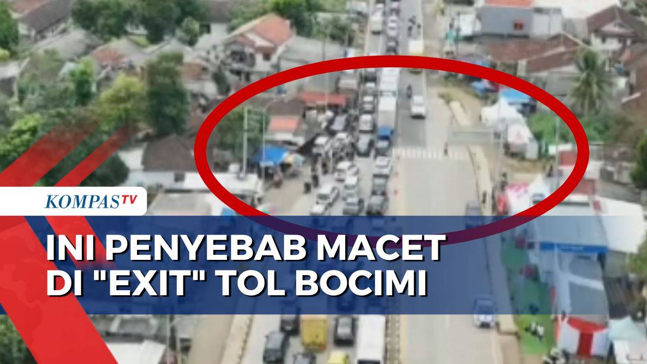 Penyempitan Jalur Sebabkan Macet di Exit Tol Bocimi, Antrean dari ...