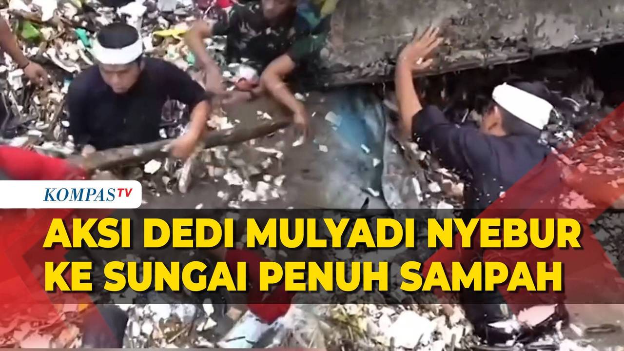 Detik-detik Dedi Mulyadi Nyebur ke Sungai Penuh Sampah - Kompas TV | Vidio