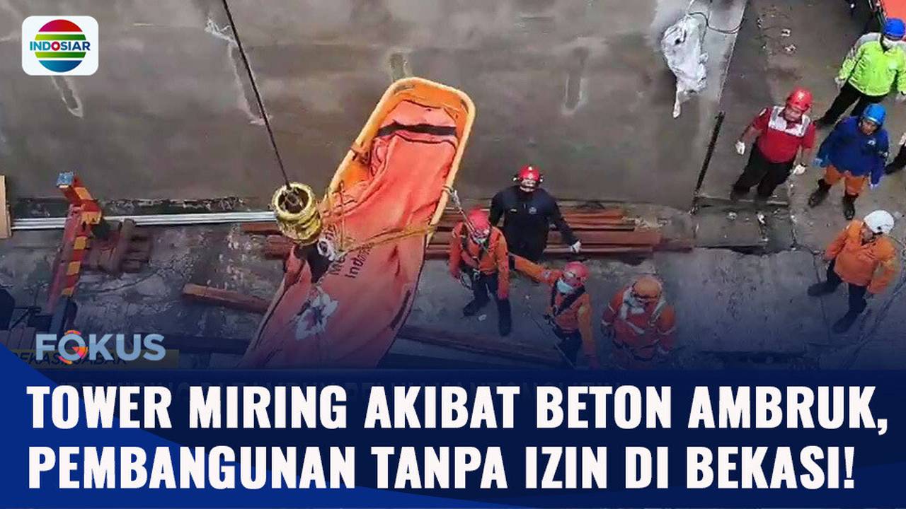 Tower Miring di Bekasi Akibat Beton Penyangga Ambruk, Pembangunan Tanpa ...