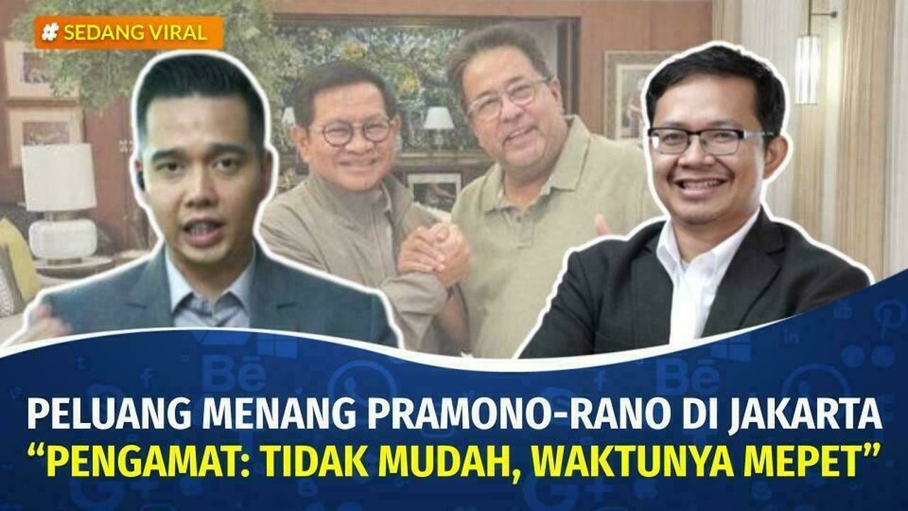 Bukan Anies, PDIP Lebih Pilih Duet Pramono Anung-Rano Karno. Bisa Menang Lawan RK-Suswono ...