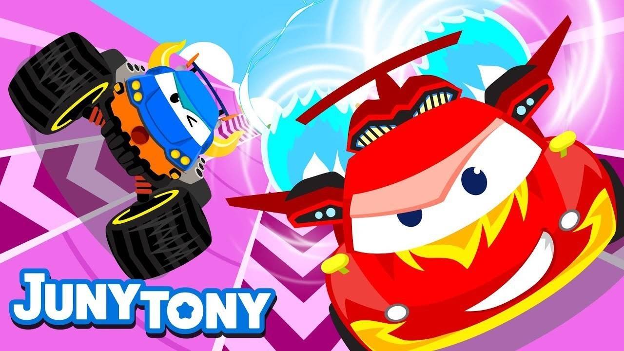 JunyTony - Car Songs for Kids - Race cars (2022) | Vidio