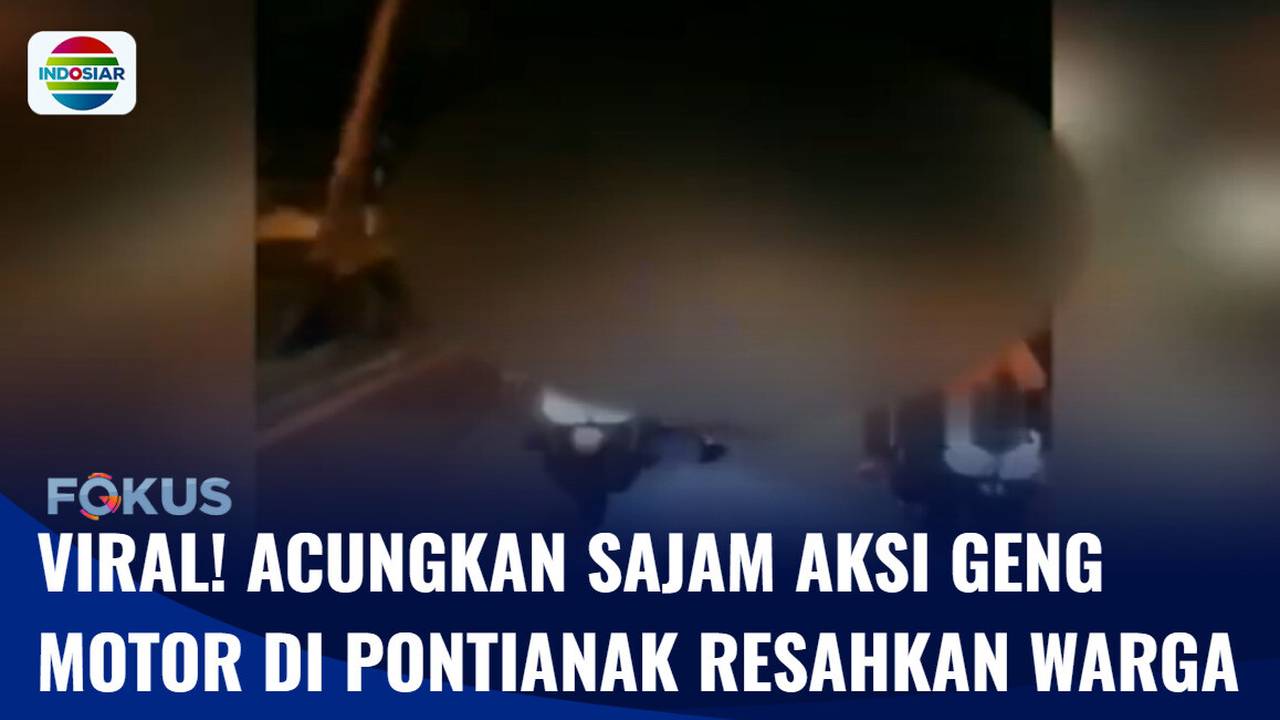 Viral! Acungkan Sajam Aksi Geng Motor di Pontianak Resahkan Warga ...
