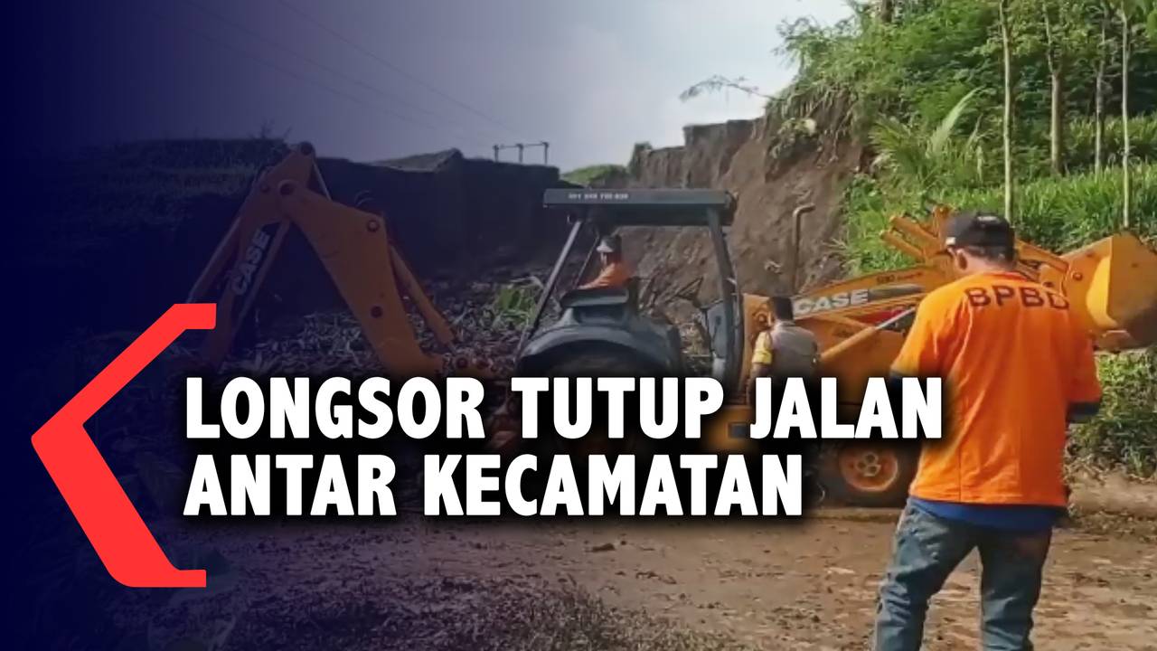 Hujan Deras, Jalan Antar Kecamatan Tertutup Longsor - Kompas TV | Vidio
