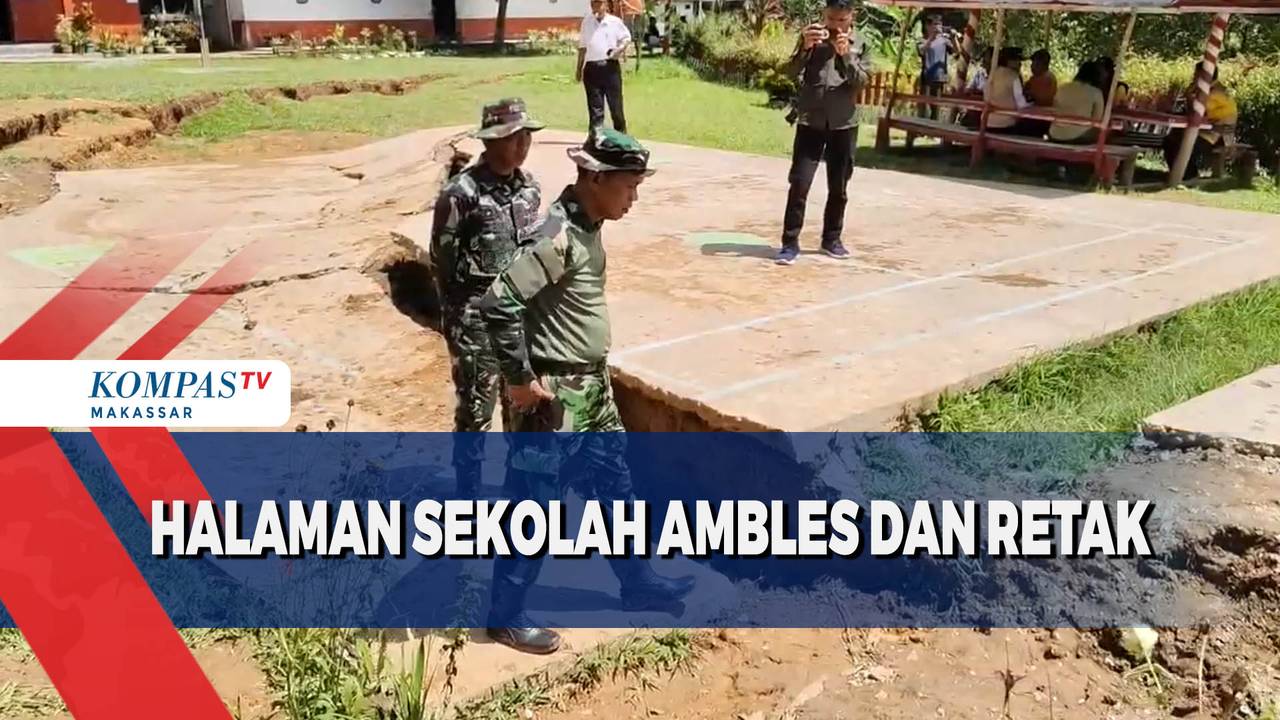 Halaman Sekolah SD di Toraja Utara Ambles Dan Retak - Kompas TV | Vidio