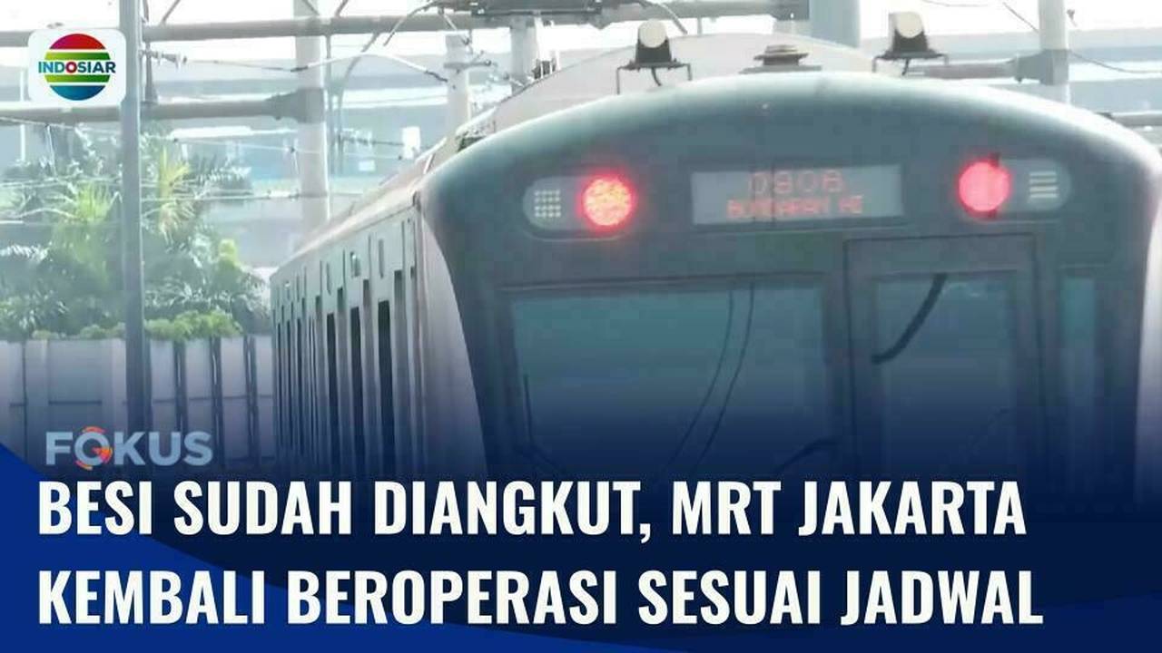 MRT Jakarta Kembali Beroperasi Setelah Insiden Jatuhnya Besi Proyek ...