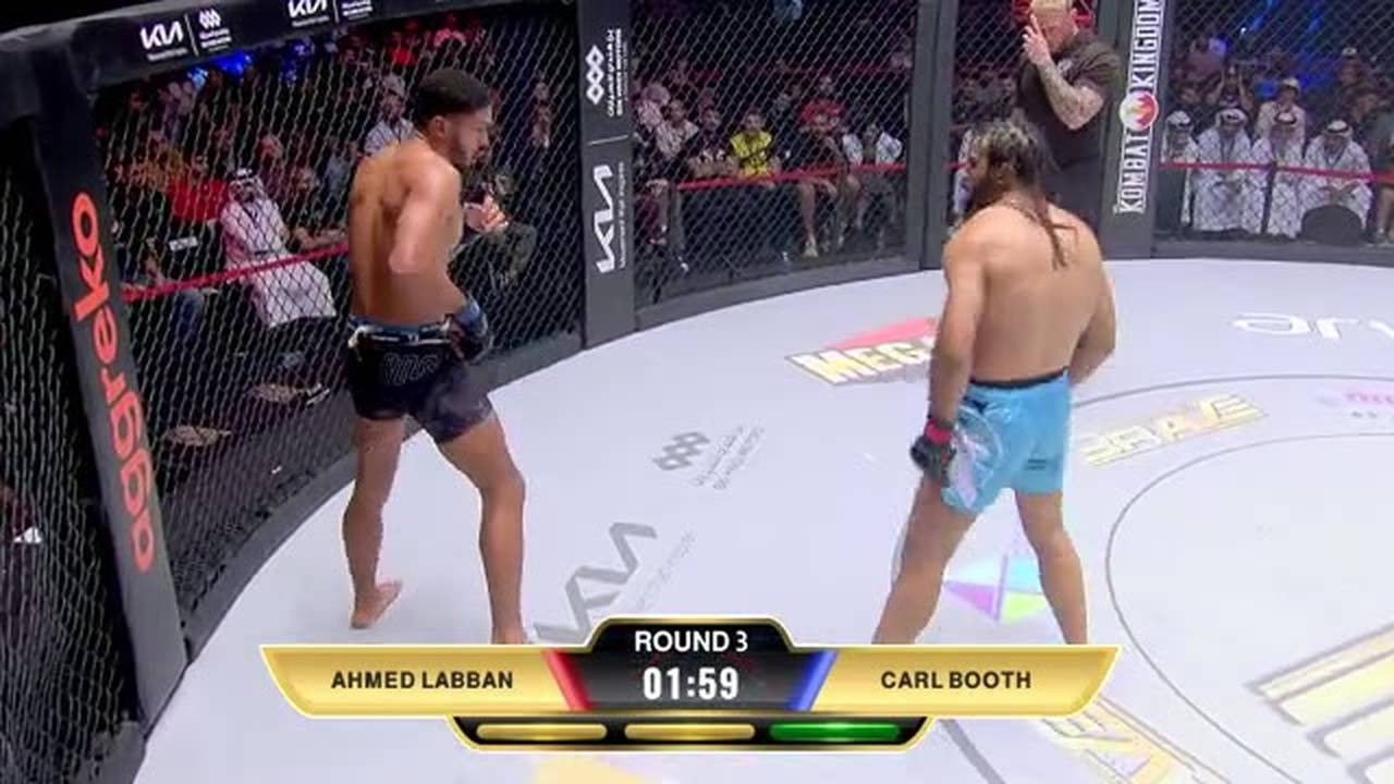 MMA Fight ends in Brutal Leg Kicks.. Ahmed Labban vs Carl Booth Part 2 ...