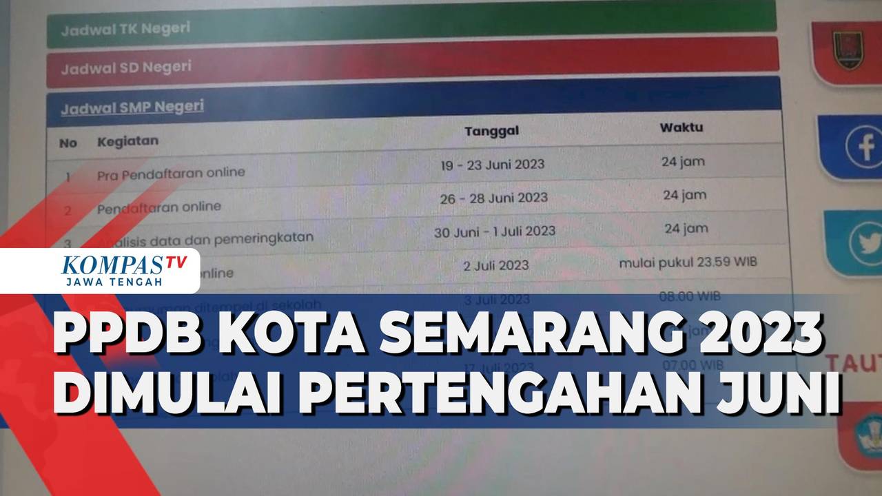 PPDB Kota Semarang 2023 Dimulai Pertengahan Juni - Kompas TV | Vidio