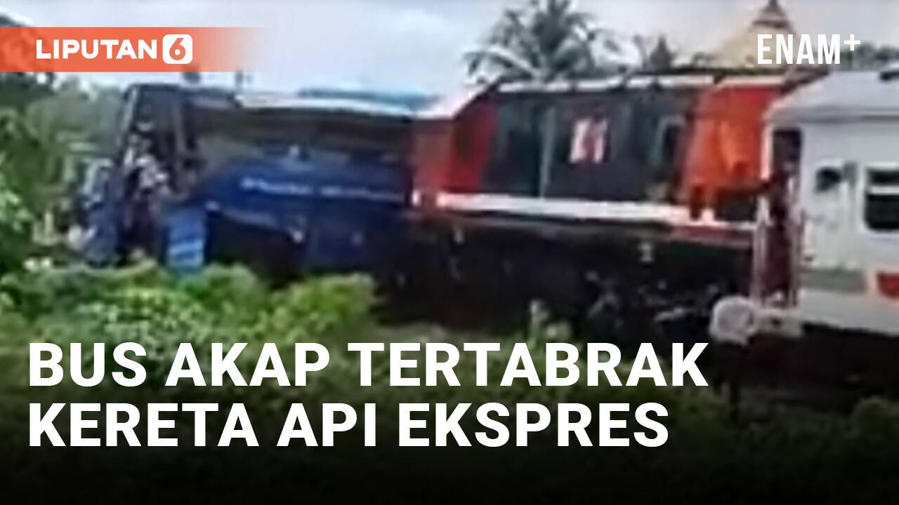 Kereta Api Ekspres Rajabasa Tabrak Bus AKAP, 1 Penumpang Meninggal ...