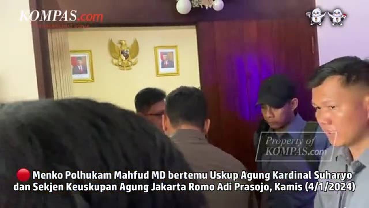 Mahfud Temui Kardinal Suharyo di Keuskupan Agung Katedral Jakarta - Kompascom | Vidio