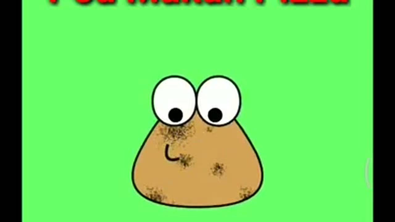 Cartoon Game Pou sedang makan Pizza - Shorts | Vidio