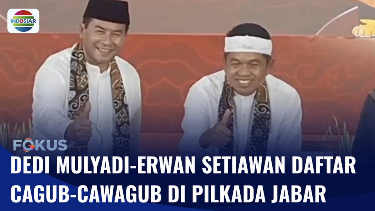 Dedi Mulyadi dan Erwan Setiawan jadi Pasangan Pertama yang Mendaftar ke KPU Jabar | Fokus ...