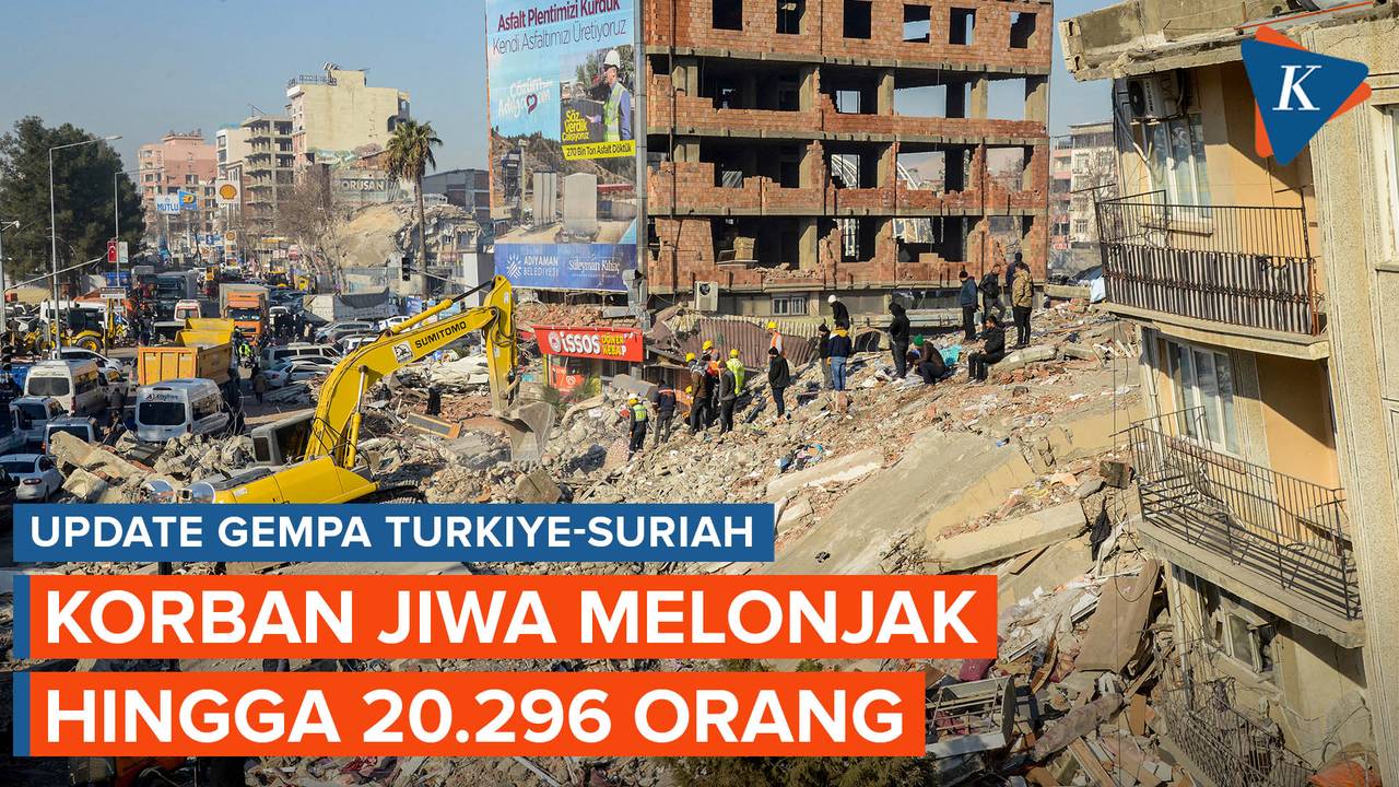 Korban Tewas Gempa Turkiye-Suriah Capai 20.000 Jiwa, Harapan Pencarian Memudar - Kompascom | Vidio