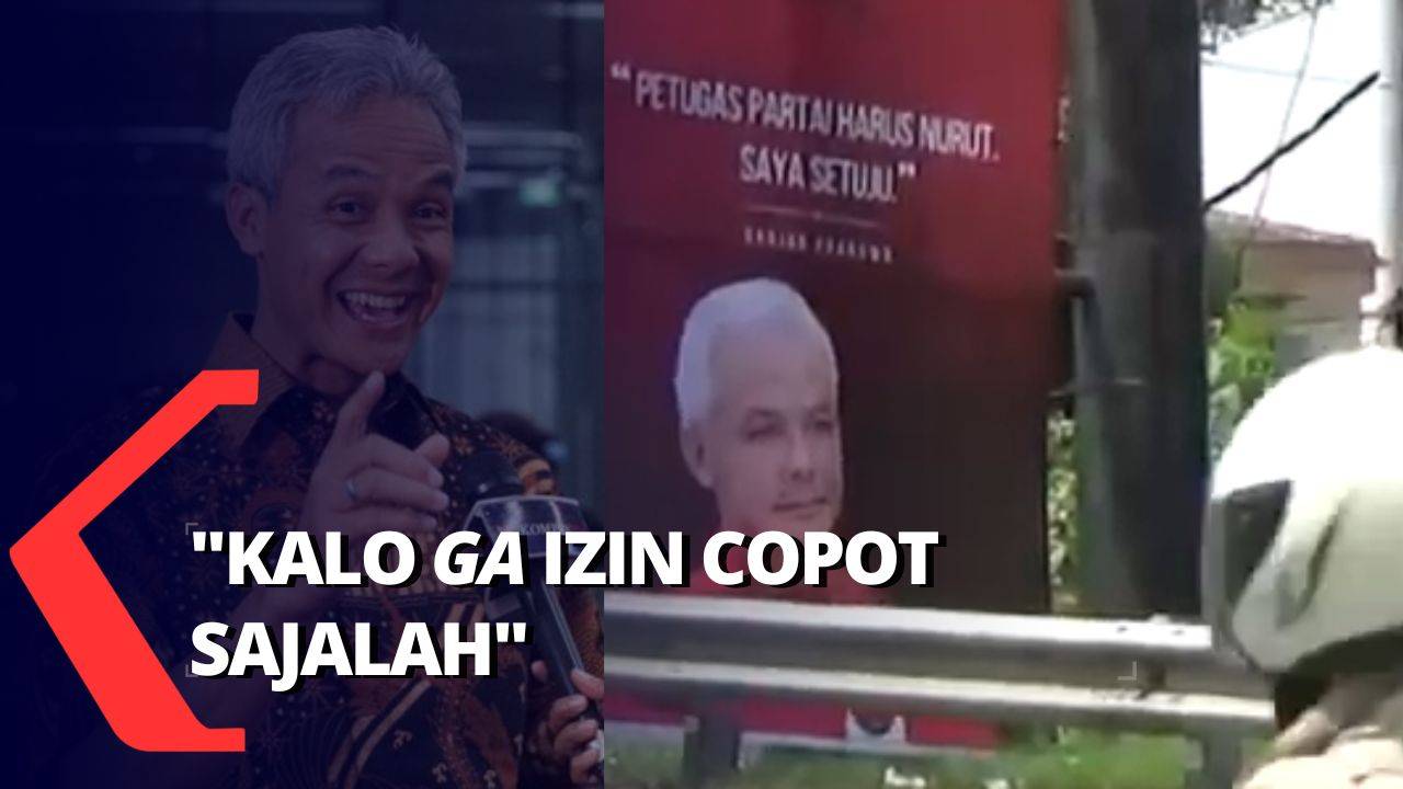 Ada Baliho Ganjar Nurut, Gubernur Jateng: Dicopot Saja Kalau Tak Berizin - Kompas TV | Vidio