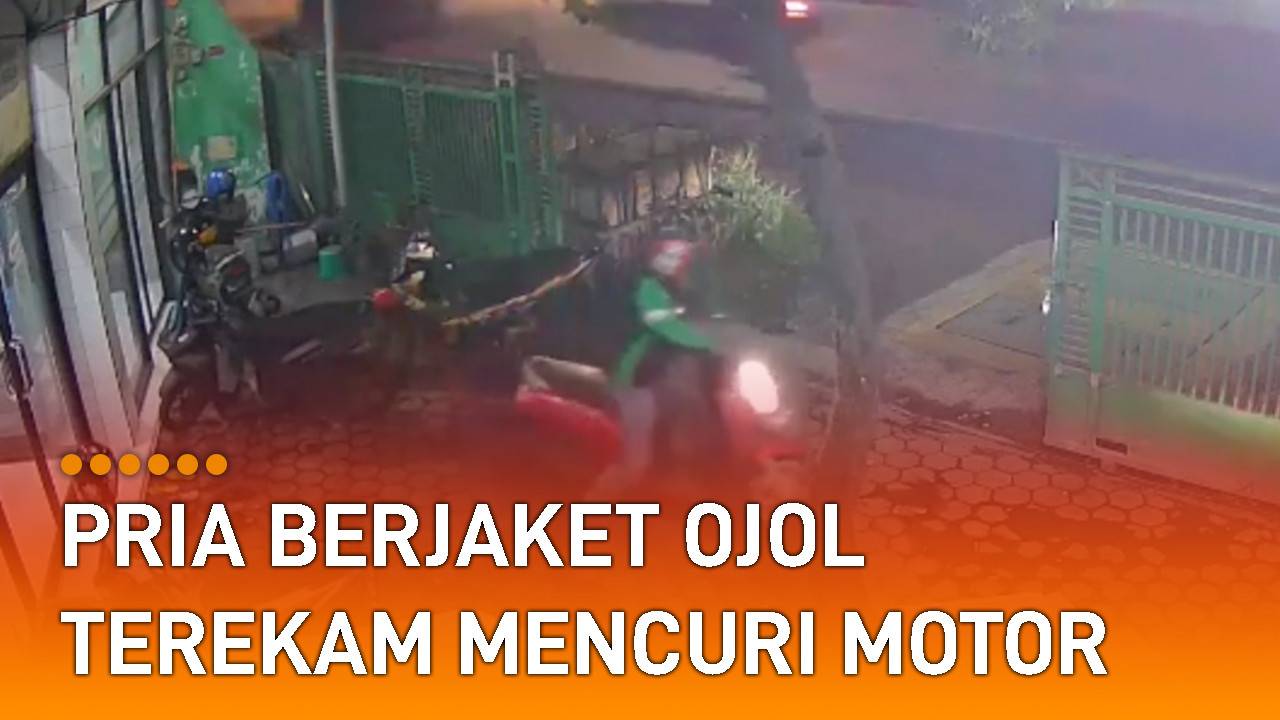 Pria Berjaket Ojol Terekam CCTV Mencuri Motor - Liputan6.com | Vidio