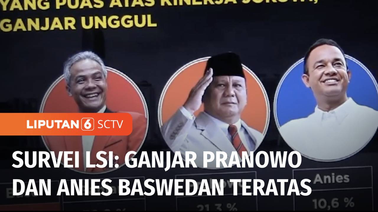 Survei LSI: Dukungan Capres 2024, Ganjar Pranowo dan Anies Baswedan Teratas | Liputan 6 - SCTV ...