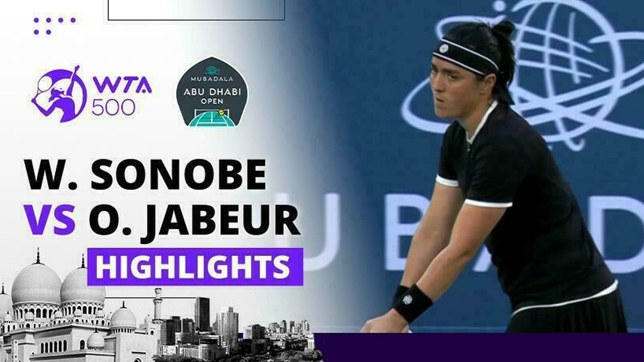 Wakana Sonobe vs Ons Jabeur - Highlights | WTA Mubadala Abu Dhabi Open ...