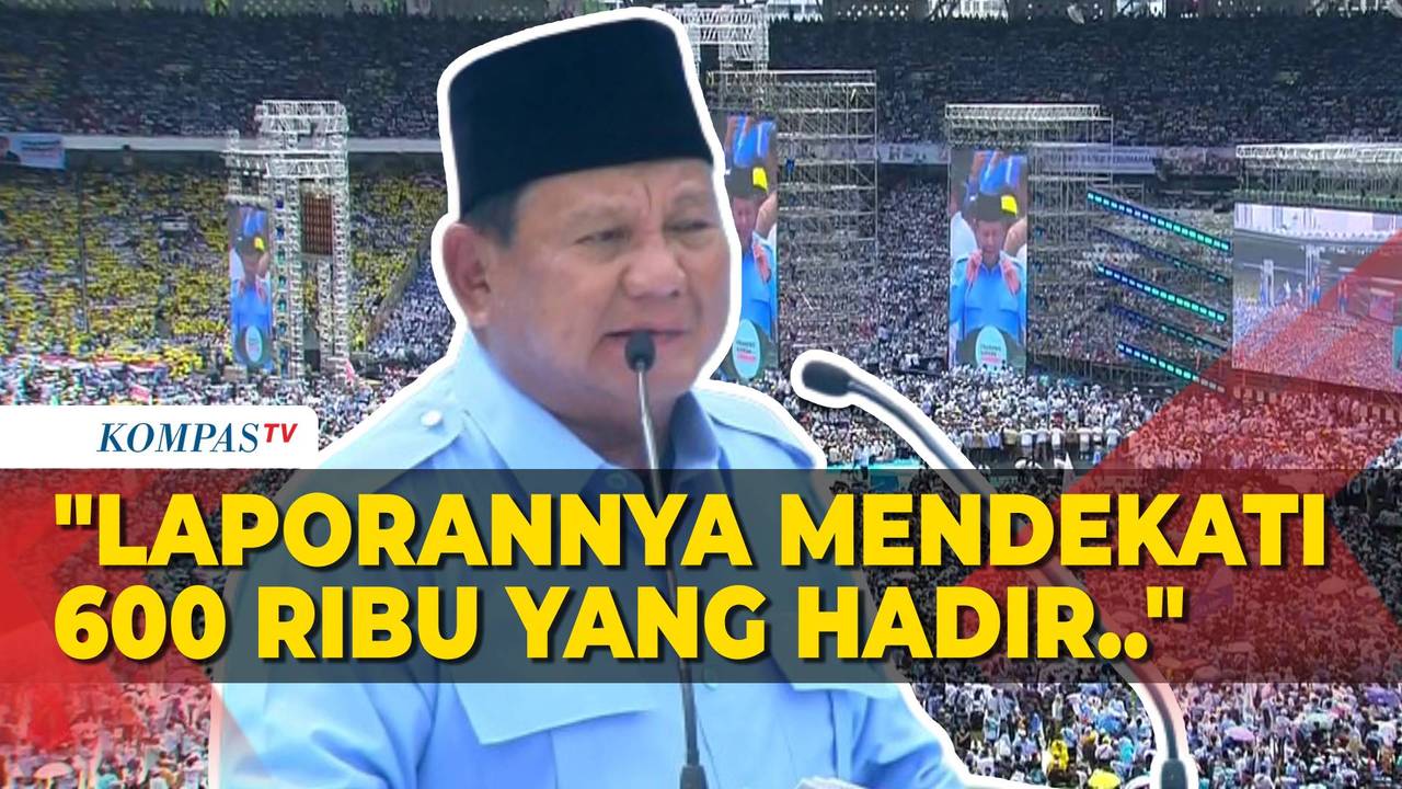Prabowo Klaim Dapat Laporan Hampir 600 Ribu Orang Hadiri Kampanye Akbar
