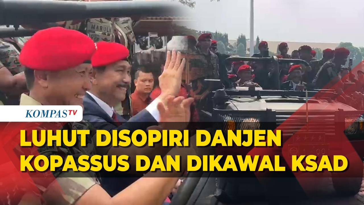 Momen Luhut Disopiri Danjen Kopassus Dan Dikawal Ksad Maruli Di Hut Ke