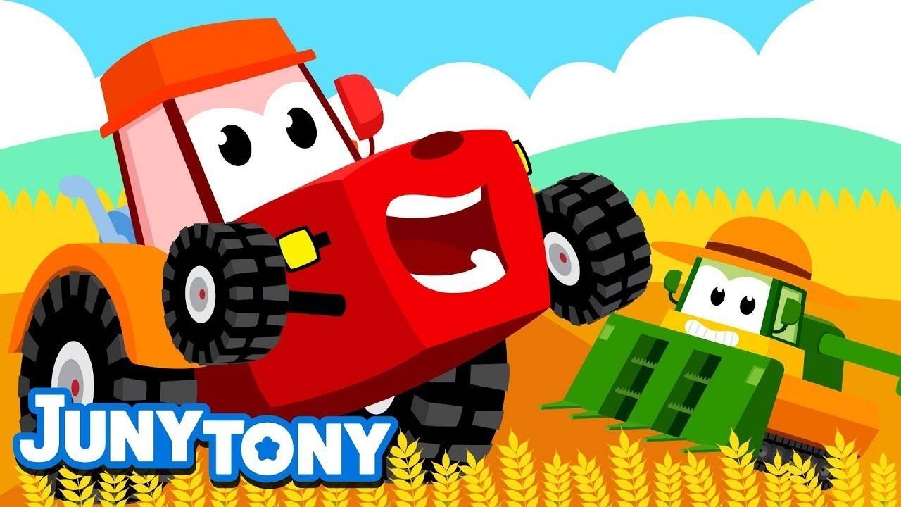 JunyTony - Car Songs for Kids - Farm Vehicles (2022) | Vidio