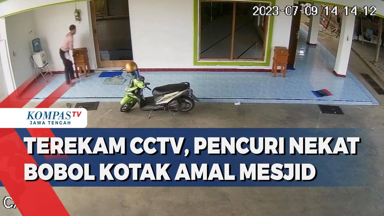 Terekam CCTV, Pencuri Nekat Bobol Kotak Amal Masjid - Kompas TV | Vidio