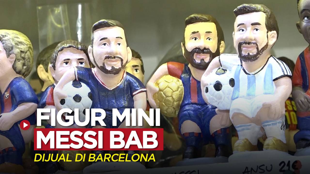 Figur Mini Lionel Messi Lagi BAB Dijual di Barcelona - Bola.net