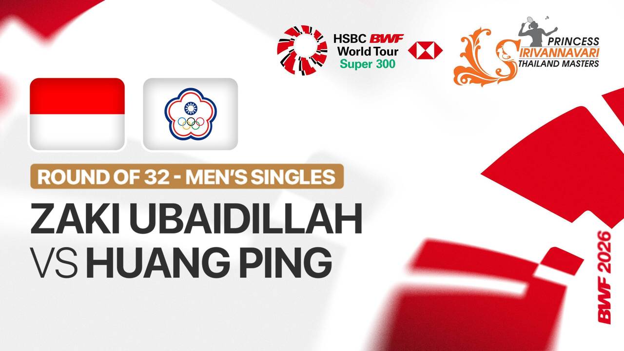Moh. Zaki Ubaidillah (INA) vs Huang Ping-Hsien (TPE) - Men's Singles ...