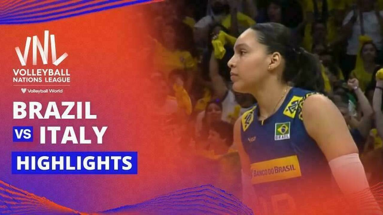 Women: Brazil vs Italy - Highlights | Volleyball Nations League 2025