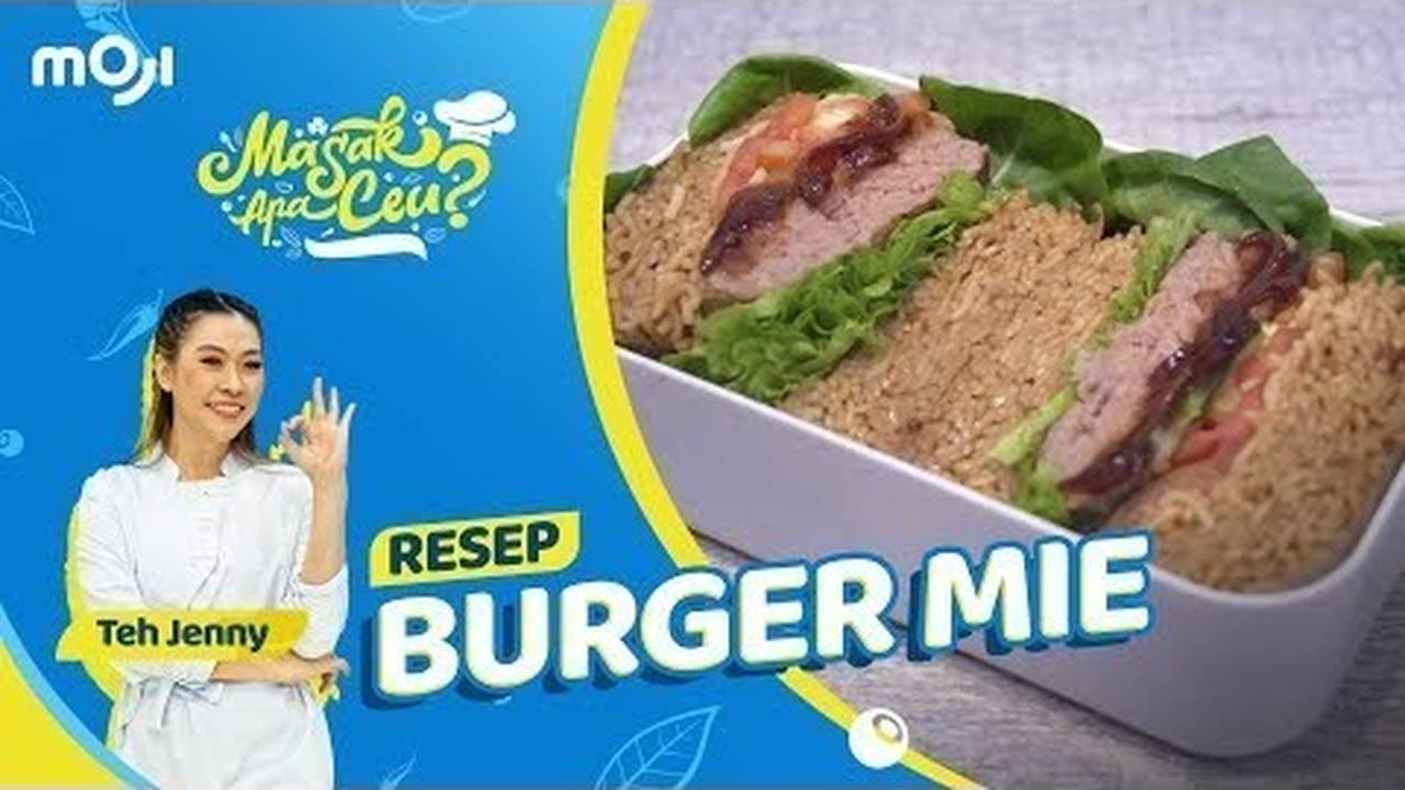 RESEP BURGER MIE, IDE LEZAT BIKIN BEKAL NIH | MASAK APA CEU? - Moji | Vidio