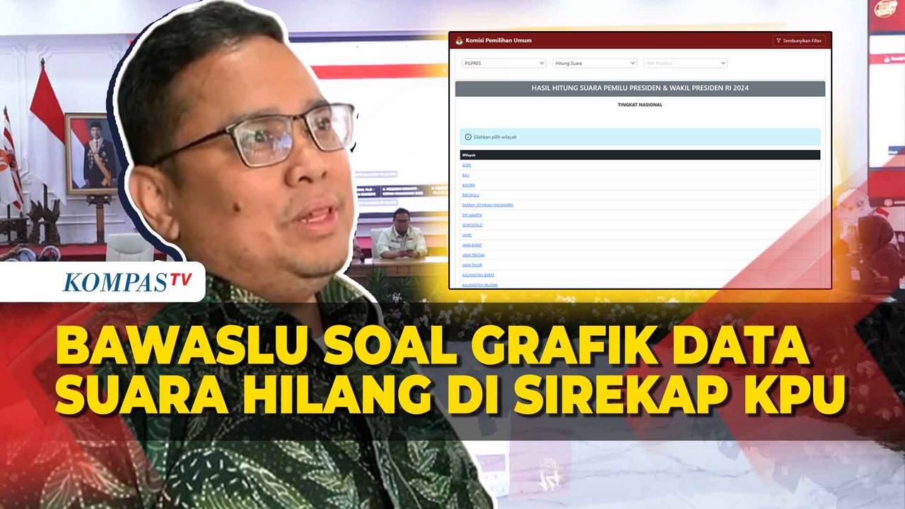 Bawaslu Tanggapi Hilangnya Grafik Perolehan Suara di Sirekap KPU - Kompas TV | Vidio