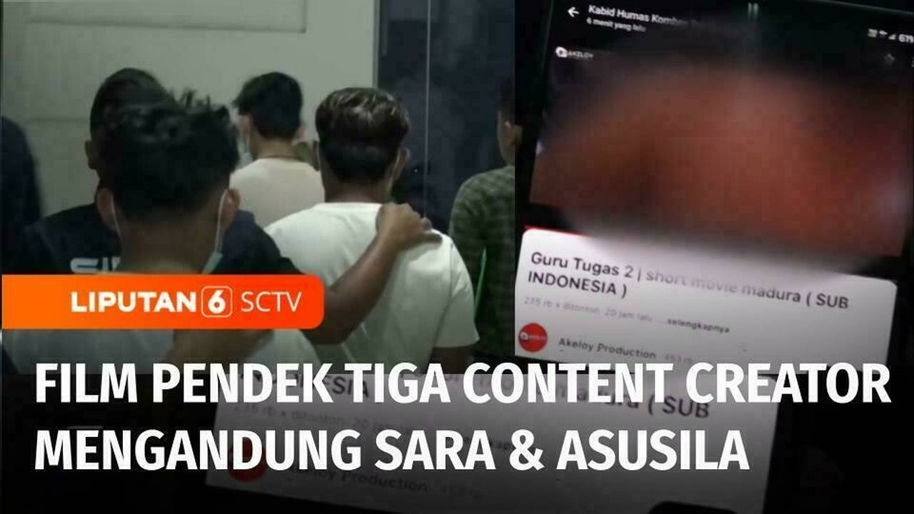 Buat Film Mengandung Isu Sara dan Asusila, Tiga Content Creator Asal ...