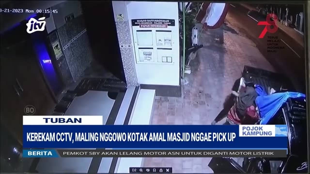 Kerekam CCTV, Maling Nggowo Kotak Amal Masjid Nggae Pick Up POJOK KAMPUNG JTV - JTV | Vidio