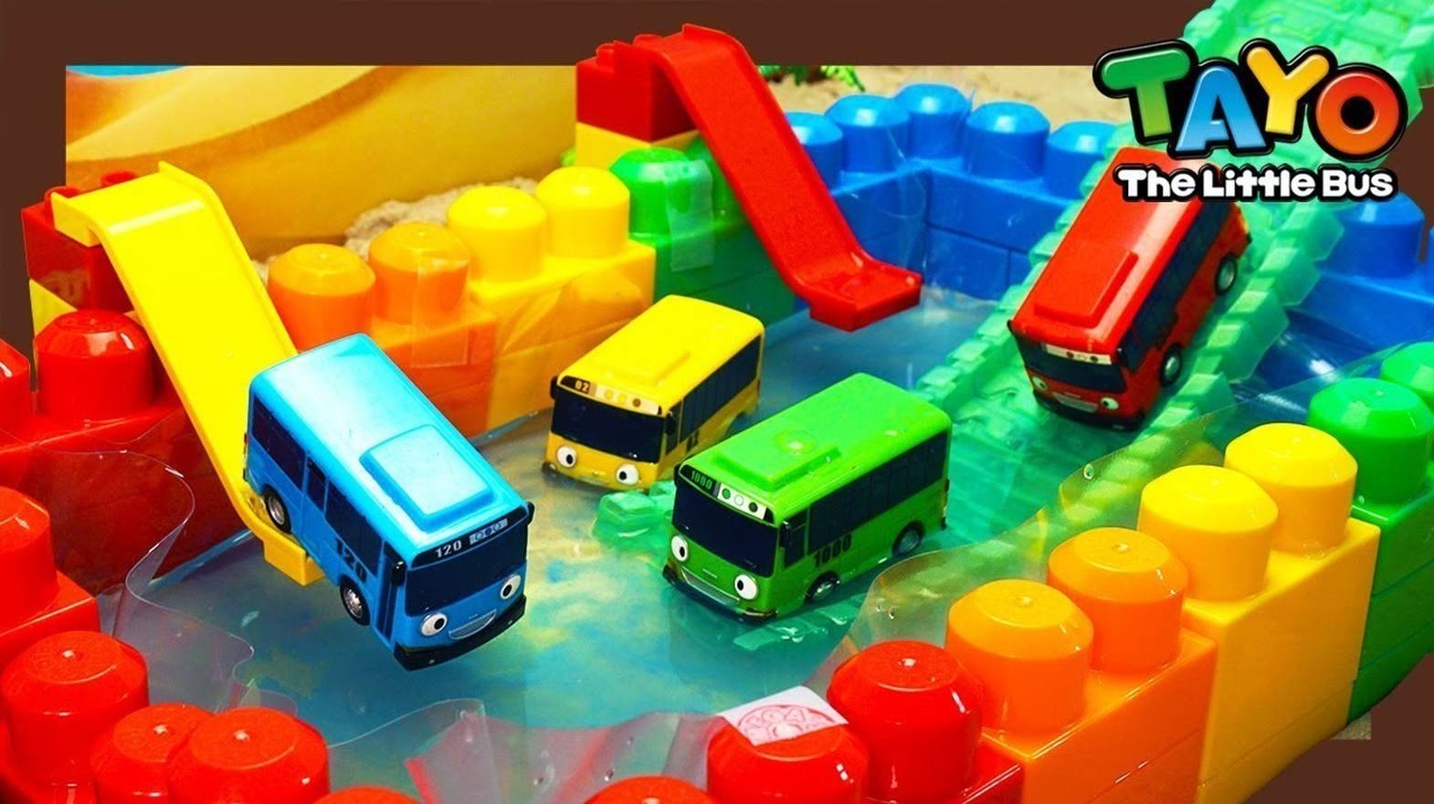 Tayo & Heavy Vehicle Block playing - Ep 07 - Build a Swimming Pool With ...