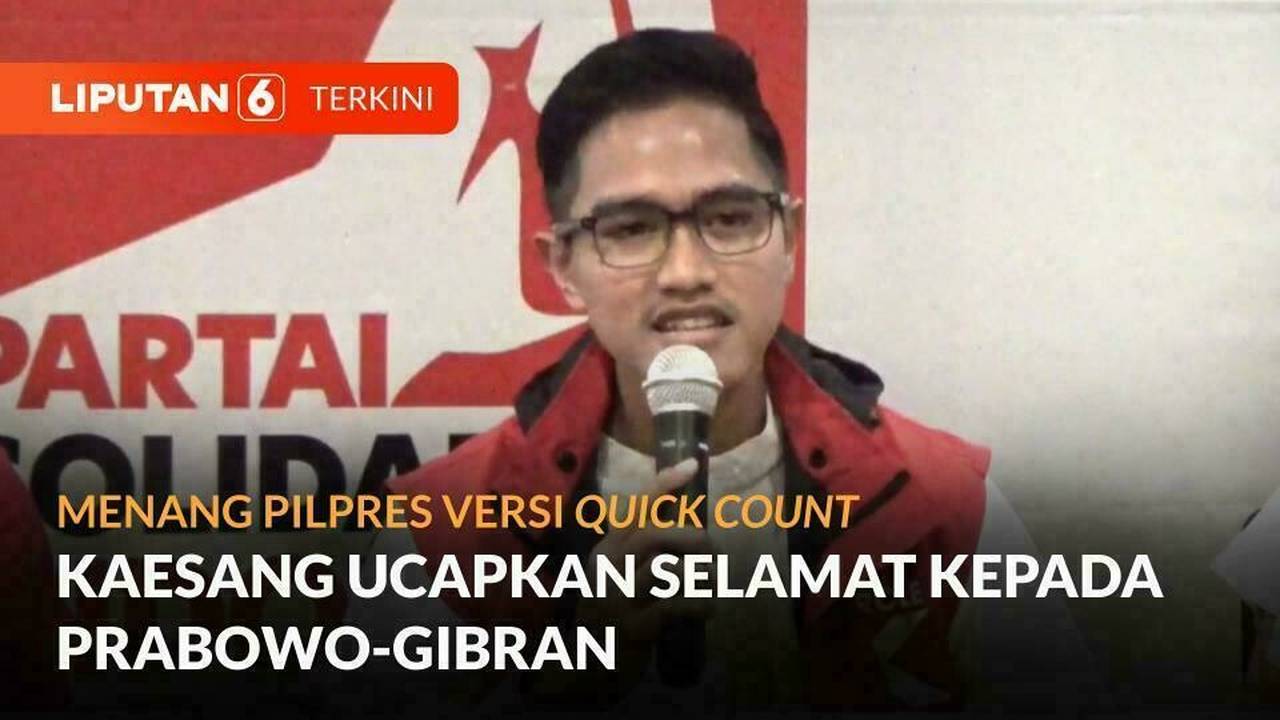 Ketum PSI Kaesang Ucapkan Selamat kepada Prabowo-Gibran | Liputan 6 - SCTV | Vidio