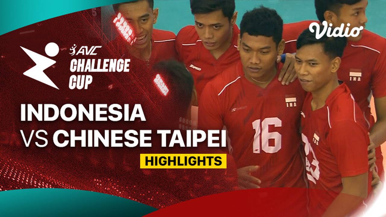 Indonesia vs Chinese Taipei - Perebutan Posisi 11-12 - Highlights | AVC Challenge Cup for Men ...