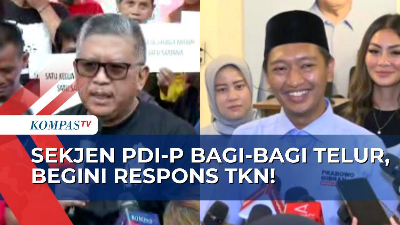 Sekjen Pdi P Hasto Kristiyanto Bagi Bagi Telur Tkn Prabowo Gibran