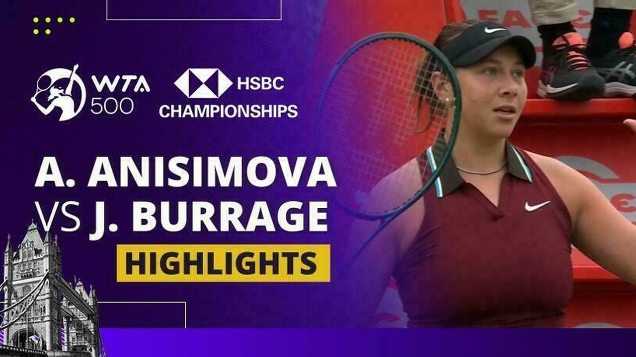 Amanda Anisimova vs Jodie Burrage - Highlights | WTA 500: HSBC ...