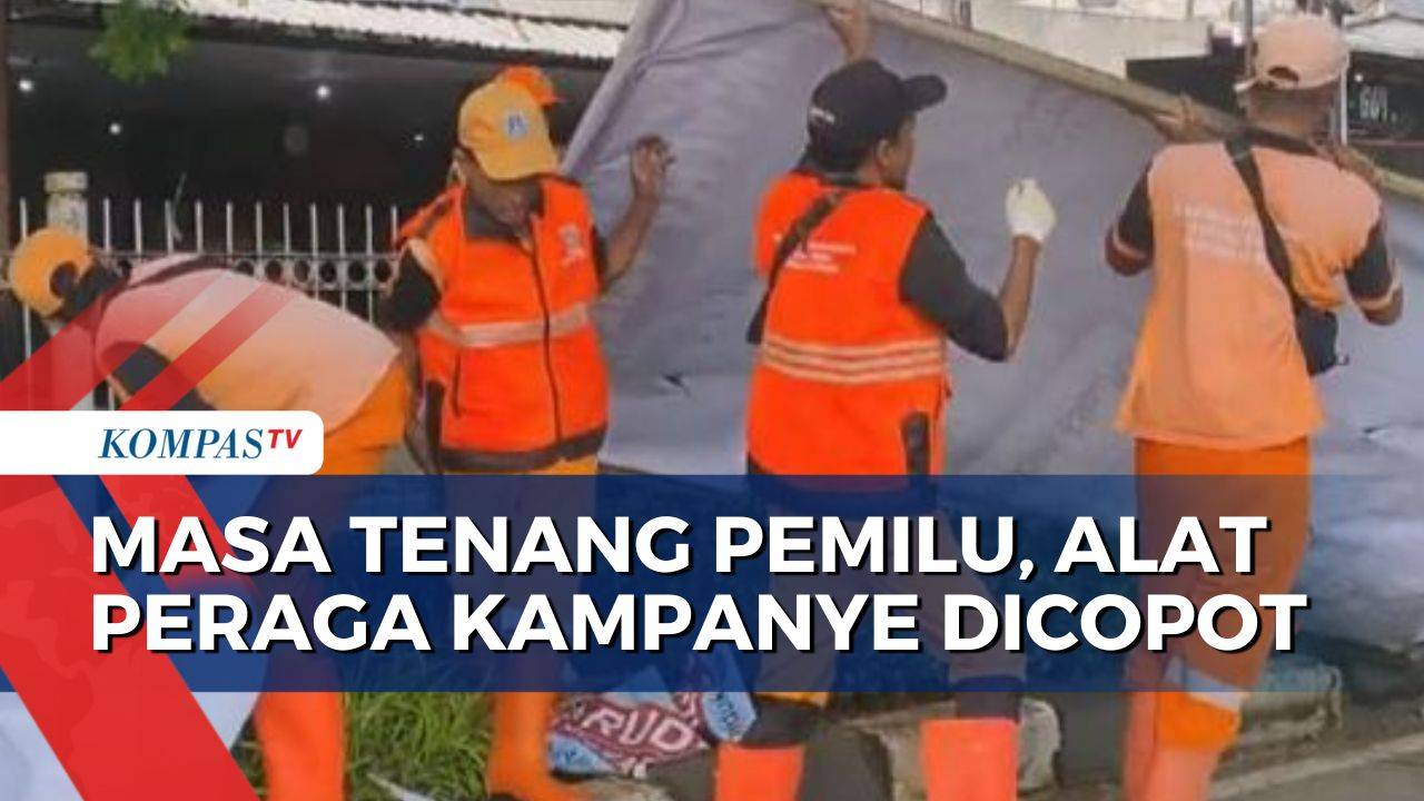 Masa Tenang Pemilu 2024, Puluhan Alat Peraga Kampanye di Jakarta Timur Dicopot dari Ruang ...