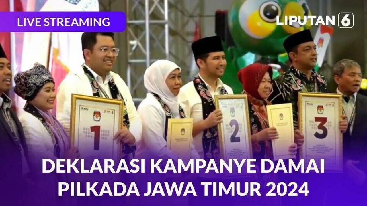Deklarasi Kampanye Damai Pilkada Jawa Timur 2024 | LIVE | Vidio