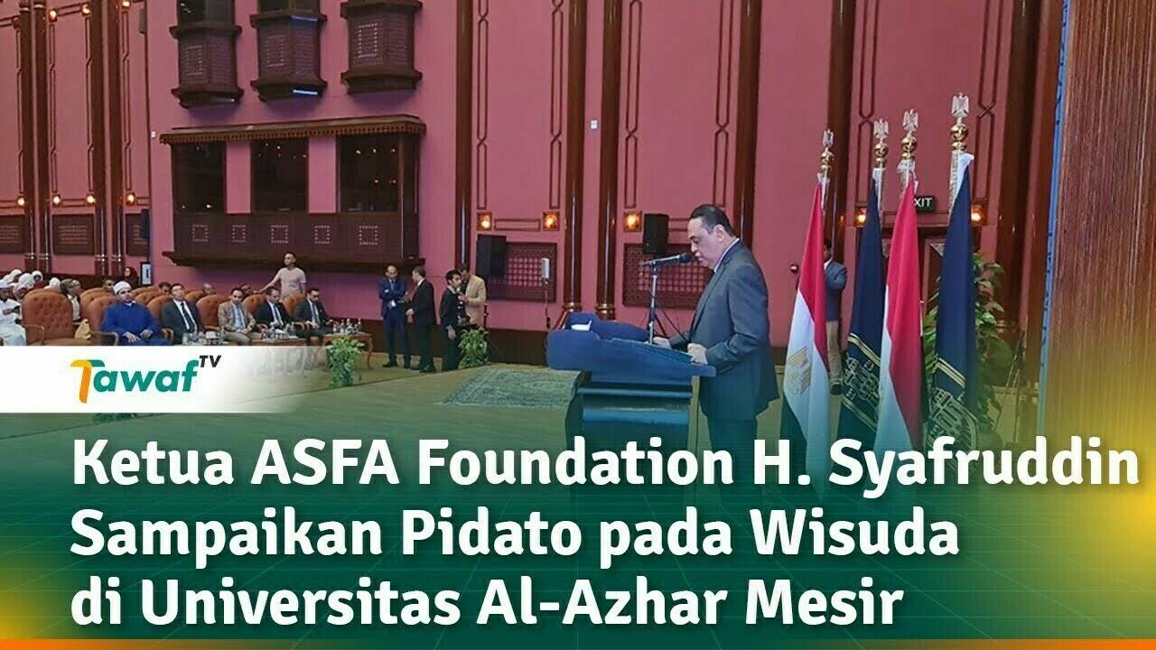 Ketua ASFA Foundation H. Syafruddin Sampaikan Pidato pada Wisuda di ...