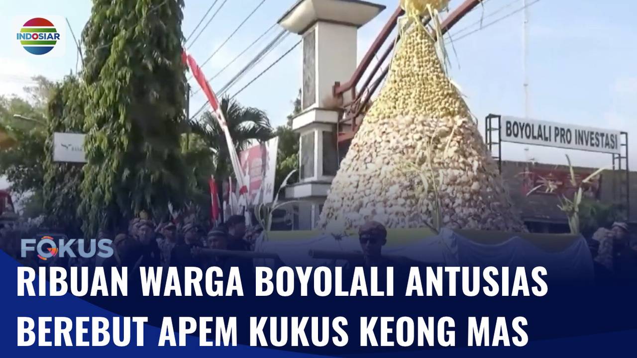 Meriah! Tradisi Sebaran Apem Kukus Keong Mas Diserbu Warga Boyolali ...