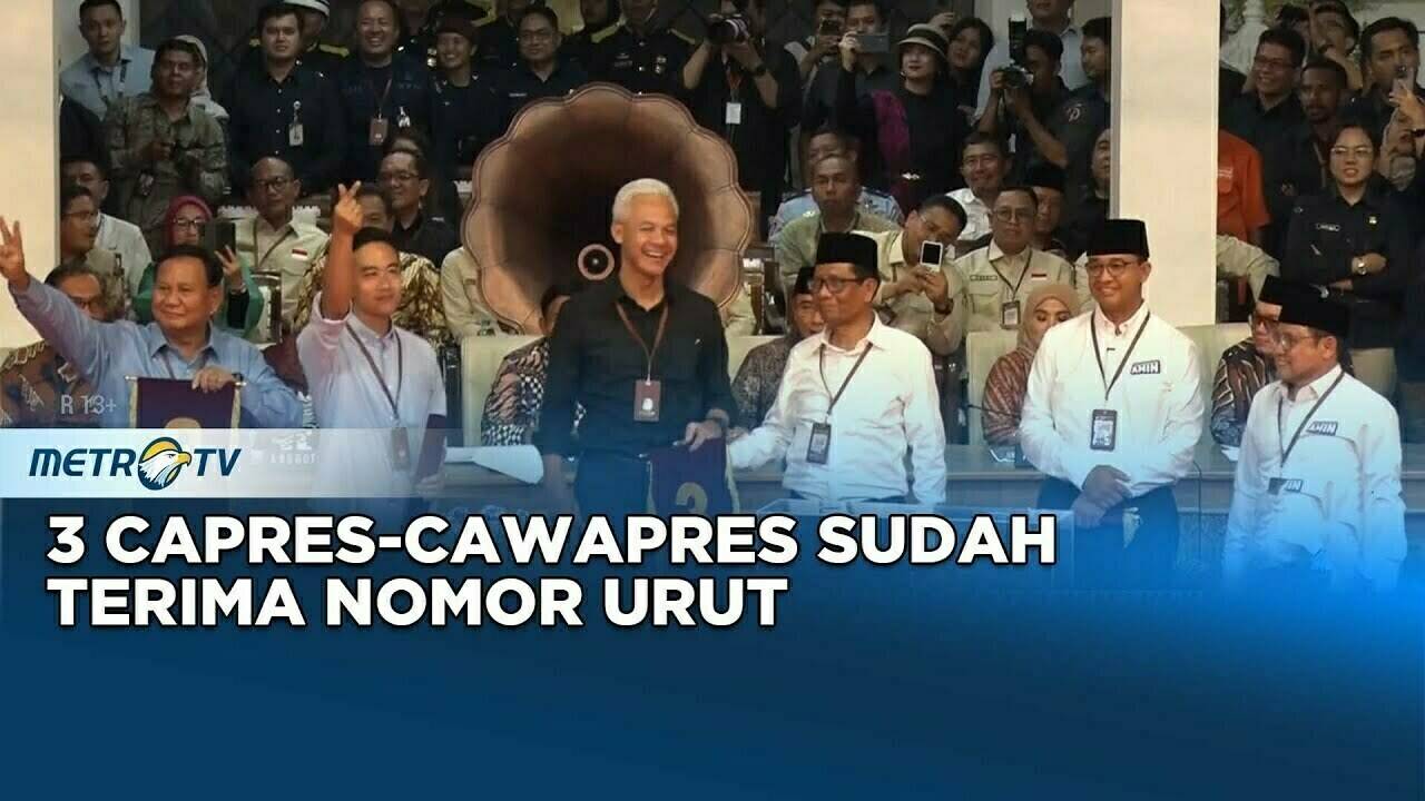 Pengundian Nomor Urut Capres-Cawapres - METRO TV | Vidio