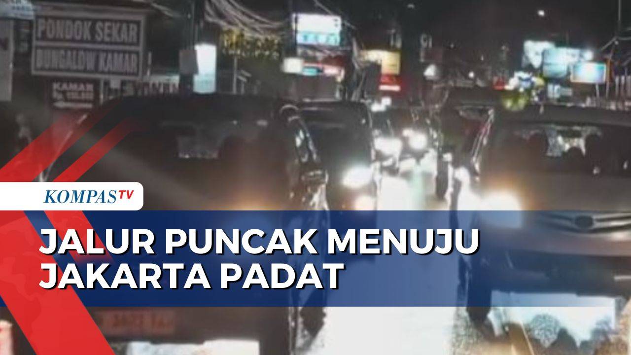 Antrean Panjang Kendaraan dari Arah Puncak Bogor Menuju Jakarta Terpantau Padat - Kompas TV | Vidio
