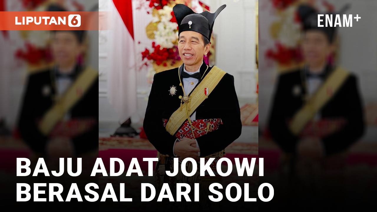 Jokowi Pakai Baju Adat Ageman Songkok Singkepan Ageng Dari Solo Di Hut