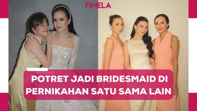 8 Potret Pesona Cassandra Lee Dan Beby Tsabina Saat Jadi Bridesmaid Di Pernikahan Satu Sama Lain