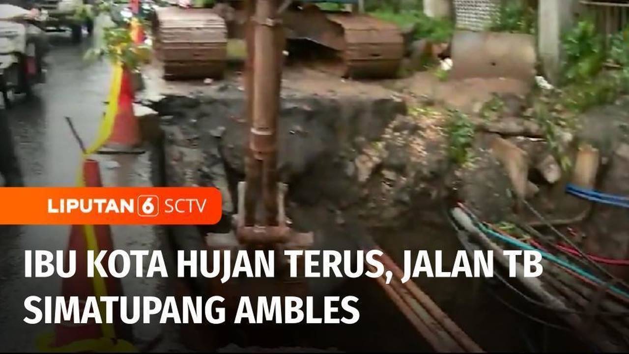Jalan TB Simatupang Ambles hingga Delapan Meter Akibat Kebocoran ...