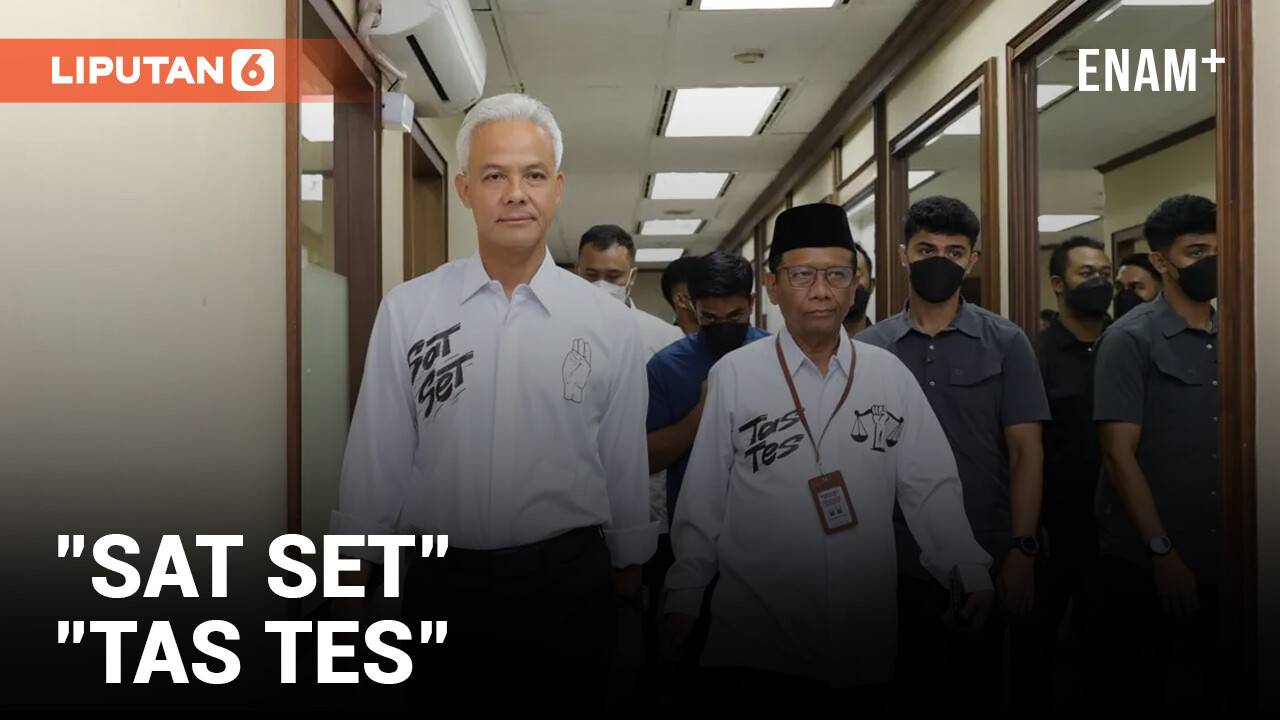 Bikin Salfok! Ganjar dan Mahfud Kenakan Kemeja "Sat Set" "Tas Tes" di ...