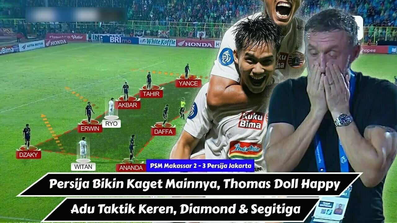 Persija Bikin Kaget, Taktik 3-1-6 Thomas Doll, Witan & Diamond | PSM Makassar 2 - 3 Persija ...