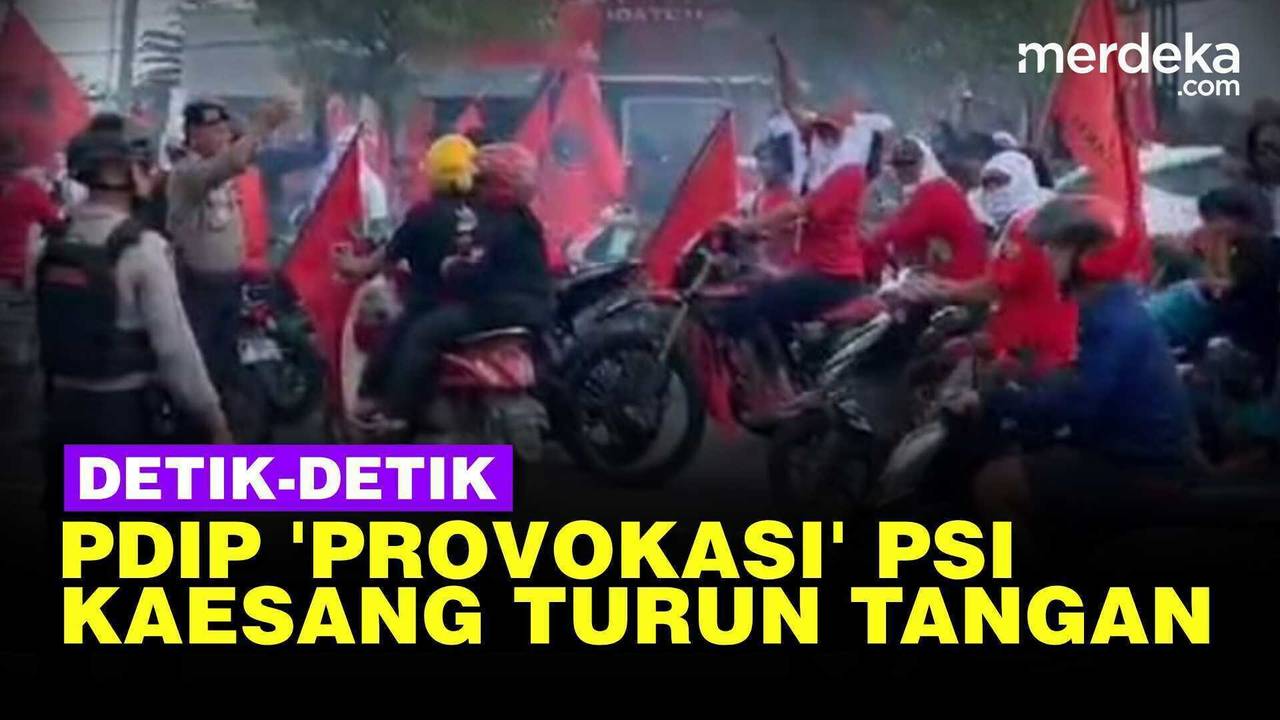 Viral! Kronologi Gerombolan Pemotor Berbendera PDIP Geber Motor di Acara PSI, Kaesang Turun ...