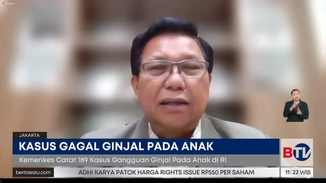 Kemenkes Bentuk Tim Khusus Selidiki Kasus Gagal Ginjal pada Anak - BTV ...