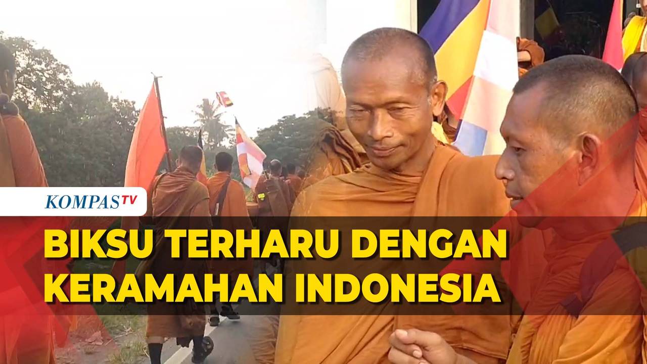 Biksu yang Jalan Kaki dari Thailand ke Borobudur Terharu dengan ...